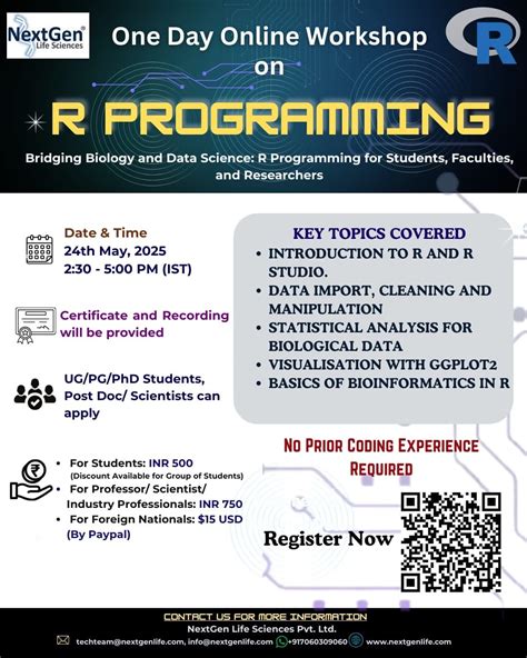 Rprogramming Biology Bioinformatics Nextgen Life Sciences Pvt Ltd
