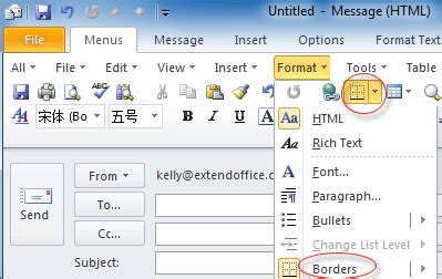 Where Is Border In Microsoft Office 2007 2010 2013 And 365