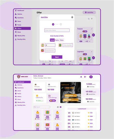 Admin Panel For Game App UI Design On Behance