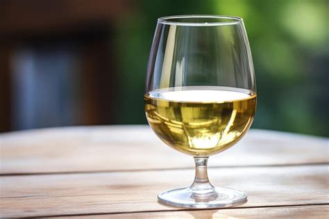 Premium Ai Image White Wine In A Stemless Glass