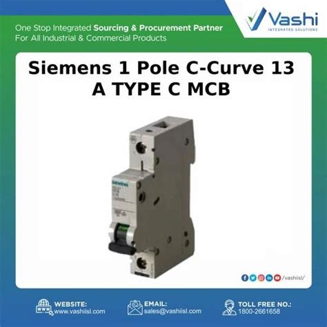 Siemens 1 Pole C Curve 13 A Type C Mcb At ₹ 162 84 In Thane Id