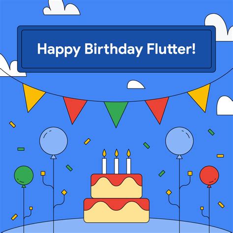 Hi Flutter Happy Birthday Flutter Dev 🎈 Celebrating 5