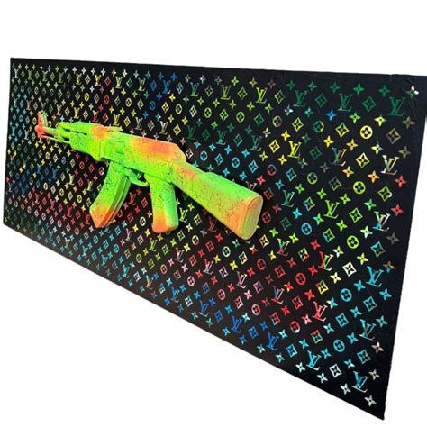 Amsterdamarts 3d Louis Vuitton Ak47 Colour Explosion Wall Art Catawiki