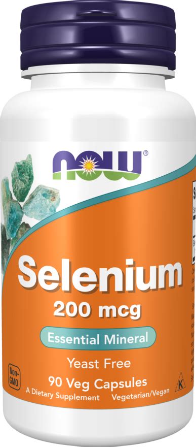 Now Foods Selenium Yeast Free 200 Mcg 90 Veg Caps Harvest Natural Foods