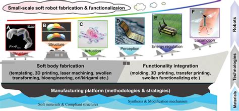 typical small‐scale soft robots on the basis of soft actuation body