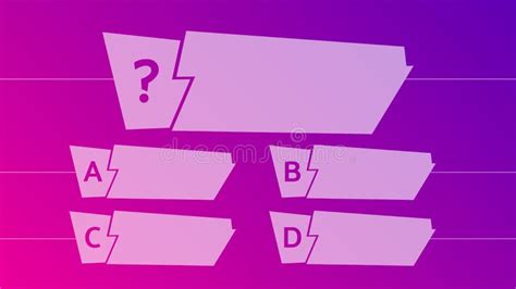 Multiple Choice Quiz Template Stock Vector Illustration Of Challenge