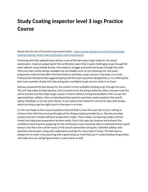 Ppt Coating Inspector Level 3 Iogs Powerpoint Presentation Free