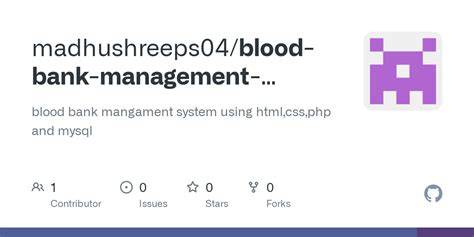 GitHub Madhushreeps Blood Bank Management System Blood Bank Mangament System Using Html Css