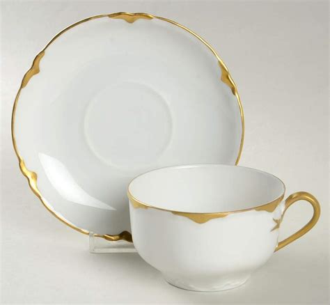 Montual Gold Flat Cup And Saucer Set By Fraureuth Replacements Ltd