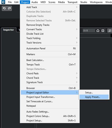 C12 Bug Apply Project Logical Preset Window Does Not Resize As