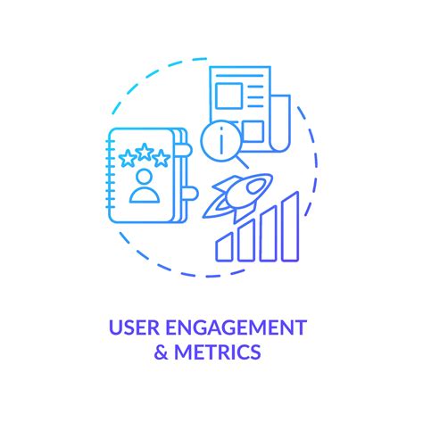 User Engagement Metrics Blue Gradient Concept Icon Startup Analytics