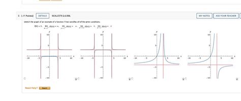 Solved 2 1 Points DETAILS SCALCET9 2 6 006 MY NOTES Chegg