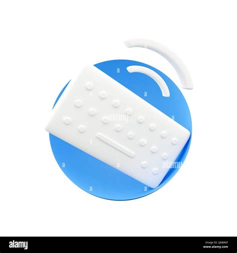3d Render Icon Cartoon Keypad Keyboard Wireless Design Isolated White Color Background 3d