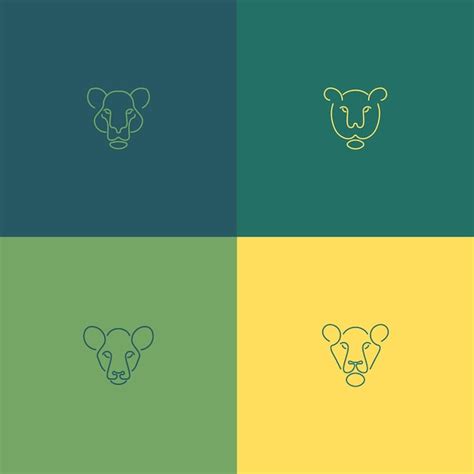 무료로 다운로드 가능한 사자 아이콘 디자인 벡터 And 일러스트