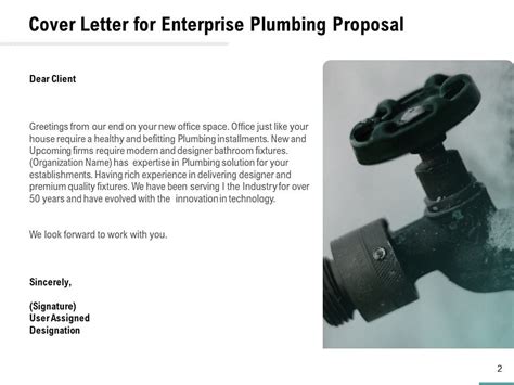 Plumbing And Sanitary Works Proposal Ppt Powerpoint Presentation