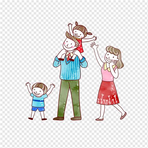 만화 아이 U4eb2u5b50u5173u7cfb 행복한 가족 사람들 우정 유아 Png Pngwing