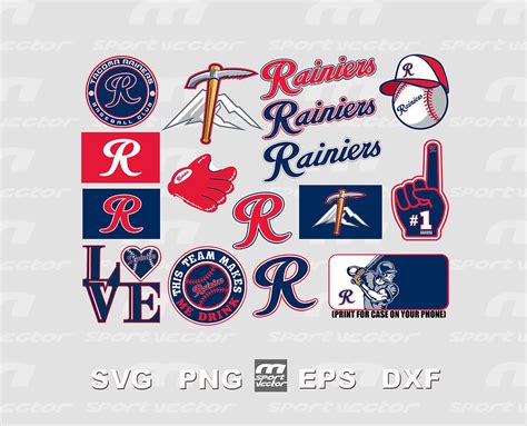 Tacoma Rainiers Svg Bundle Baseball Pcl Svg Magicsportvector