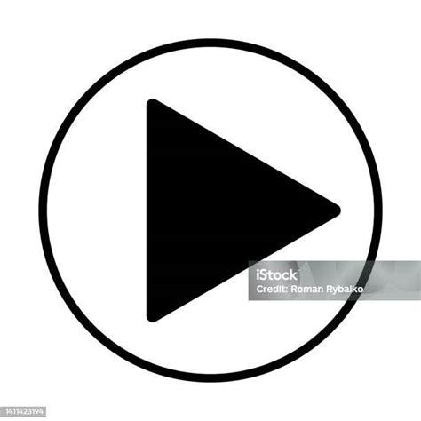 흰색 격리된 배경에 재생 아이콘입니다 원에서 검은색 재생 기호 벡터 일러스트 레이 션 검은색에 대한 스톡 벡터 아트 및 기타 이미지 검은색 그래픽 사용자 인터페이스