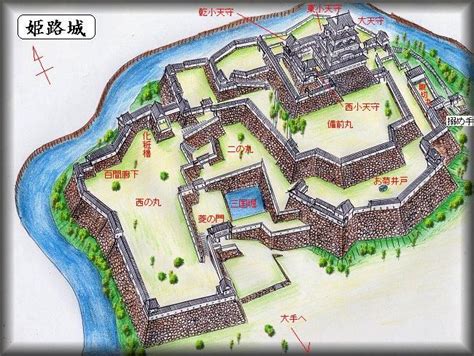 Japanese Castle Himeji Castle Castle Illustration