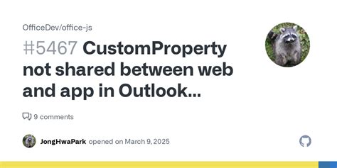 Customproperty Not Shared Between Web And App In Outlook Addin · Issue