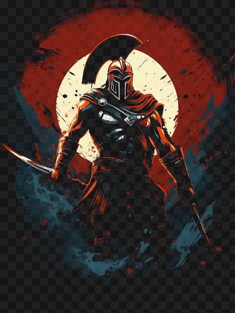 Premium Psd Psd Of Spartan Warrior In A Shield Bash Pose With A Dory