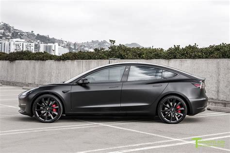 3m Satin Black Performance Model 3 With 20 Tst Tesla Tesla Model