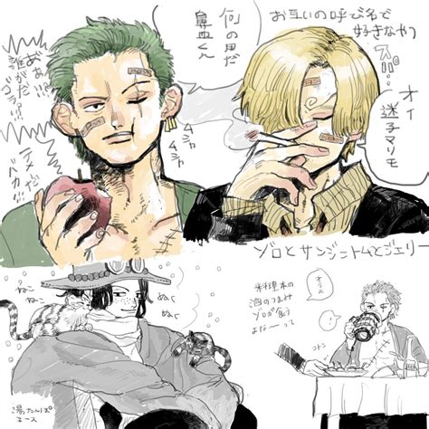 みみ On Twitter ひっさしぶりにゾロサン楽しい！！！！ってなってる落書き ゾロサン