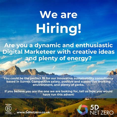 Mark Lebus On Linkedin Digitalmarketing Netzero Hiring Jointheteam Sustainabilitysimplified