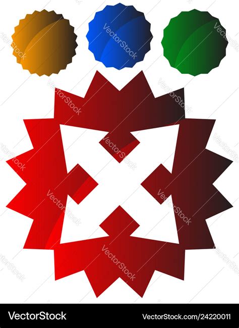 Way Arrow As Expand Resize Adjustment Alignment Vector Image