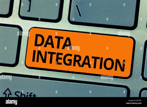 word writing text data integration business concept for combination of
