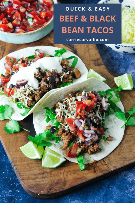 Minced Beef And Black Bean Tacos Carries Kitchen