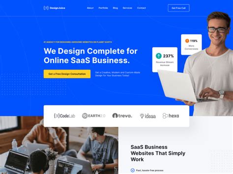 SaaS Website Template Free Sketch Resource Sketch Elements