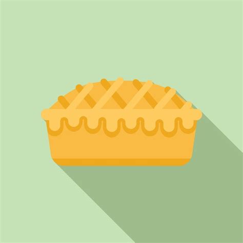 Ícone de creme de torta de maçã vetor plano bolo sobremesa comida de
