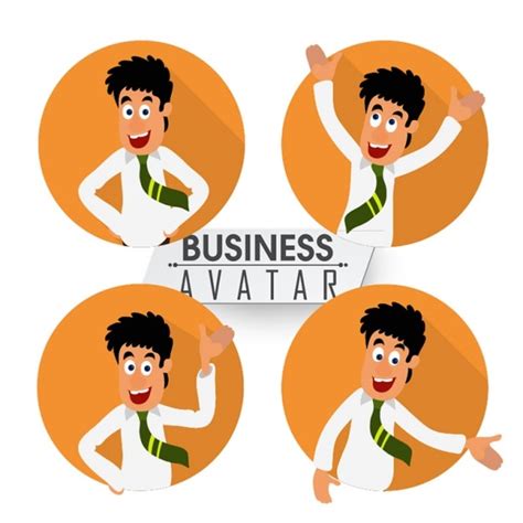 Personaje De Hombre De Negocios Feliz Vector Premium