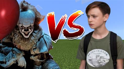 It Vs Bill Pennywise Vs Bill Denbrough Minecraft Pe Youtube