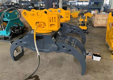 Excavator Hydraulic Rotary Grapple For Wood Grabbing Bonovo