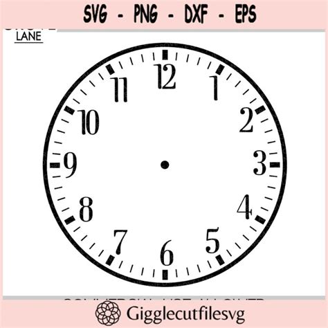 Clock Face Svg Clock Svg Svg Clock Template Clock Numbers Svg Clock