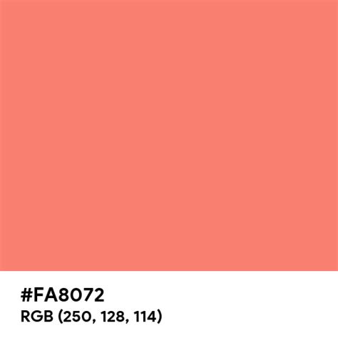Salmon Color Hex Code Is Fa8072