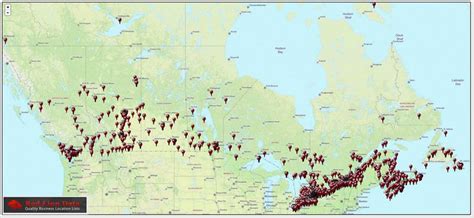 Map Of The 3422 Tim Hortons In Canada Tim Hortons Canada Tim