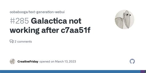 Galactica Not Working After C7aa51f Issue 285 Oobabooga Text