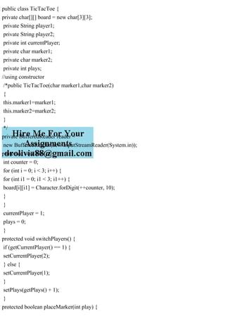 Package Tictactoe Public Class Main Public Void Play Pdf