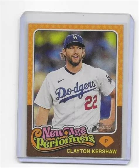TOPPS HERITAGE New Age Performers Clayton Kershaw Los Angeles Dodger EUR PicClick FR