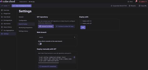 Cube Cloud Integration · Github Marketplace · Github