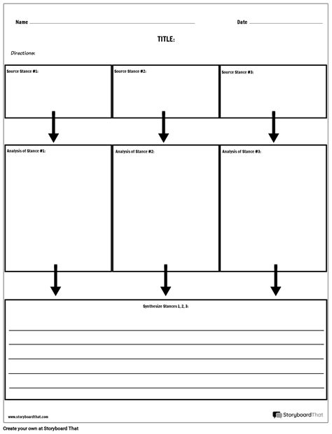 Summary And Synthesis Template With Multiple Boxes