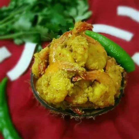 How To Make Shorshe Narkel Chingri Recipe