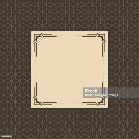 아르 데코 프레임 매끄러운 패턴의 아트워크 그래픽 웨딩 무적 배경의 창조적 인 템플릿 빈티지 복고풍 스타일의 배너 또는 라벨 디자인 벡터 디자인 개체 각도에 대한 스톡 벡터