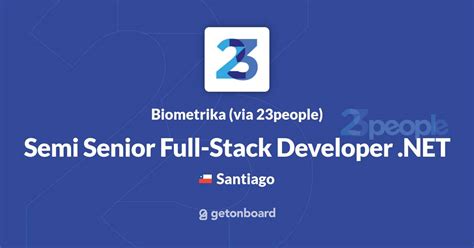 Semi Senior Full Stack Developer Net At Biometrika Via 23people