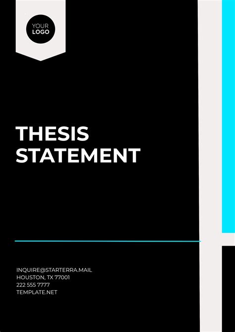 Free Thesis Statement Templates To Edit Online And Print