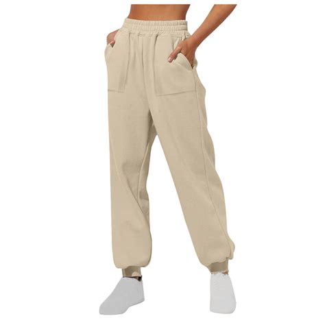 Jgtdbpo Sweatpants For Women Elastic Waist New Fashion Solid Color