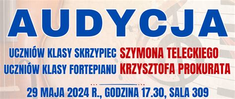 Audycja Uczniów Klasy Skrzypiec Szymona Teleckiego I Uczniów Klasy Fortepianu Krzysztofa
